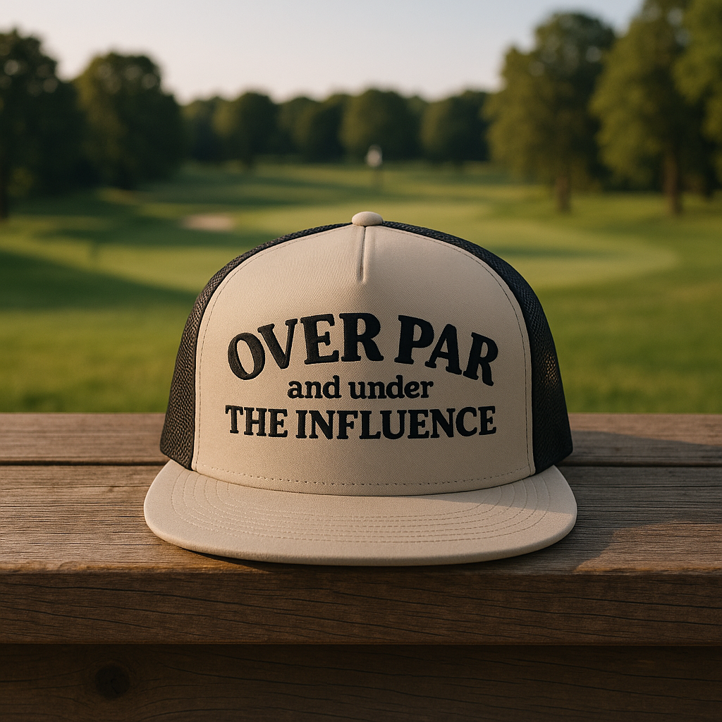 Over Par And Under The Influence Trucker Cap – Terrible At Golf
